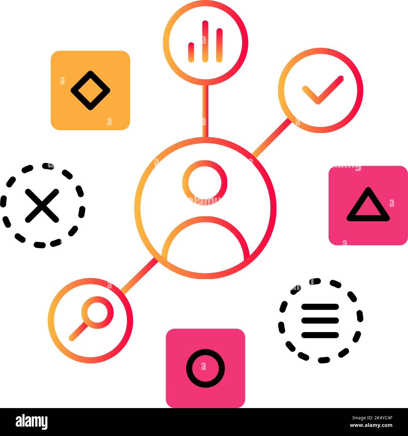 Management vector business icon office work design Stock Vector Image ...