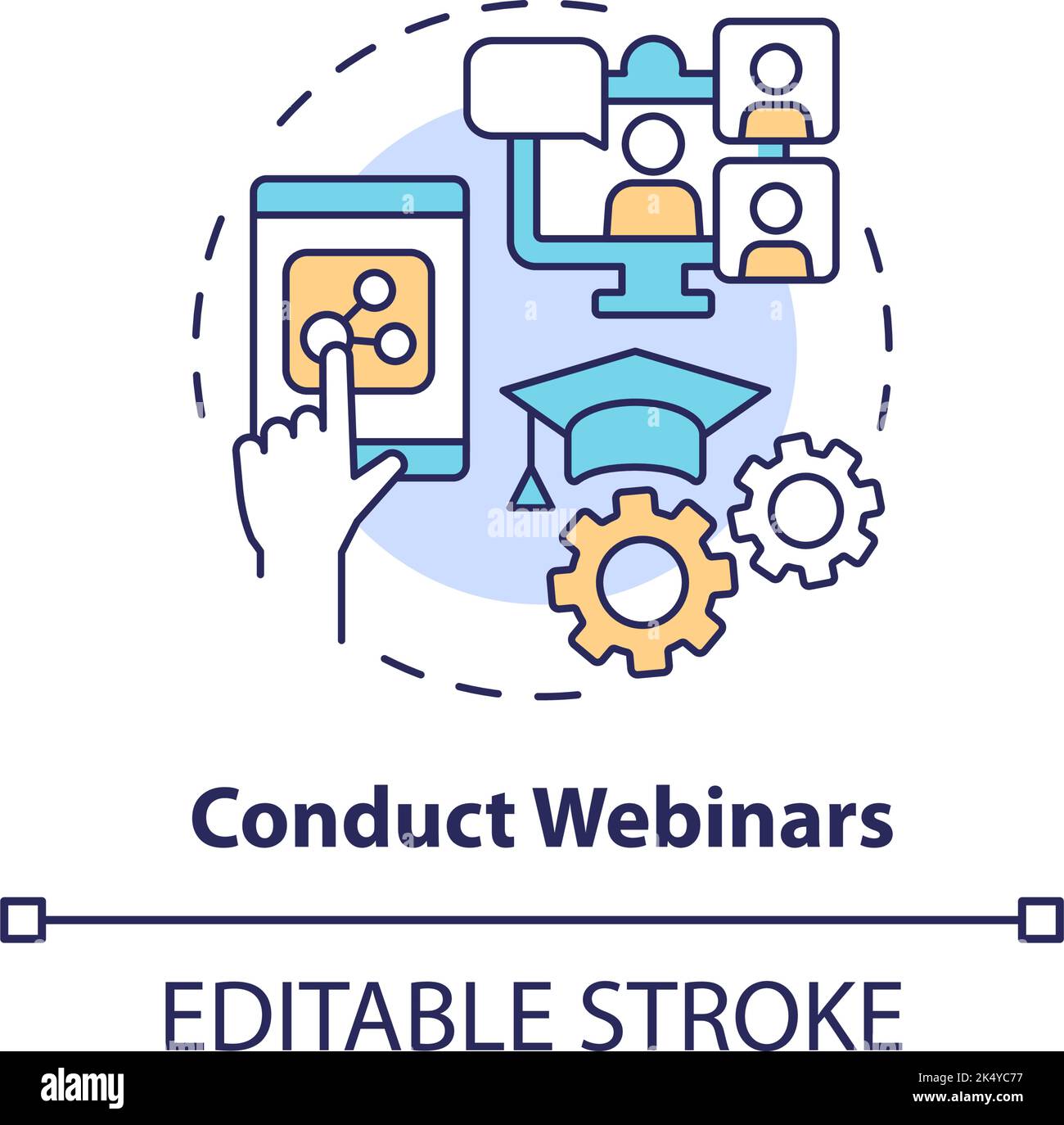 Conduct webinars concept icon Stock Vector Image & Art - Alamy