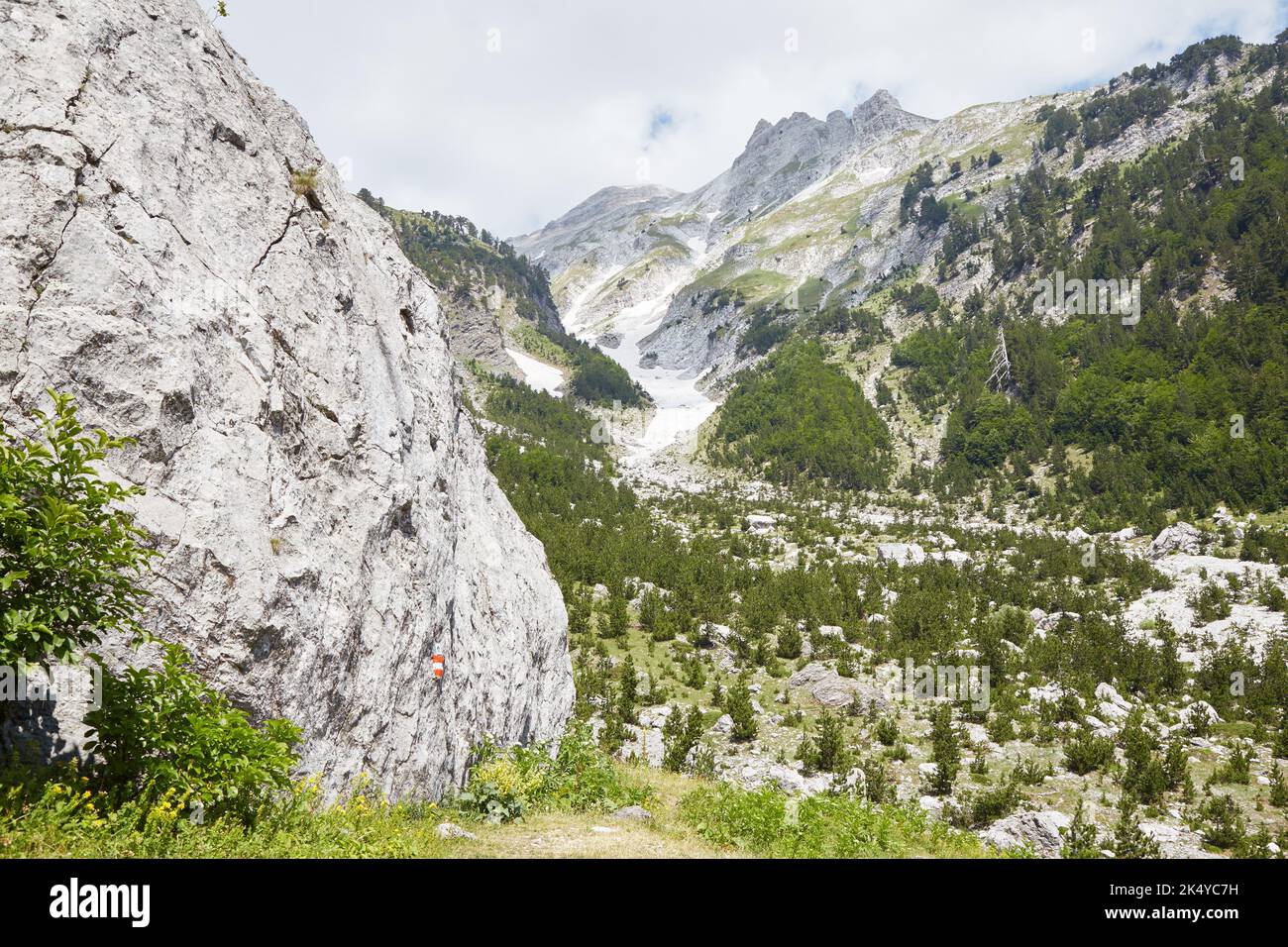 The Scenic Hike from Valbona to Theth in Northern Albania Stock Photo ...