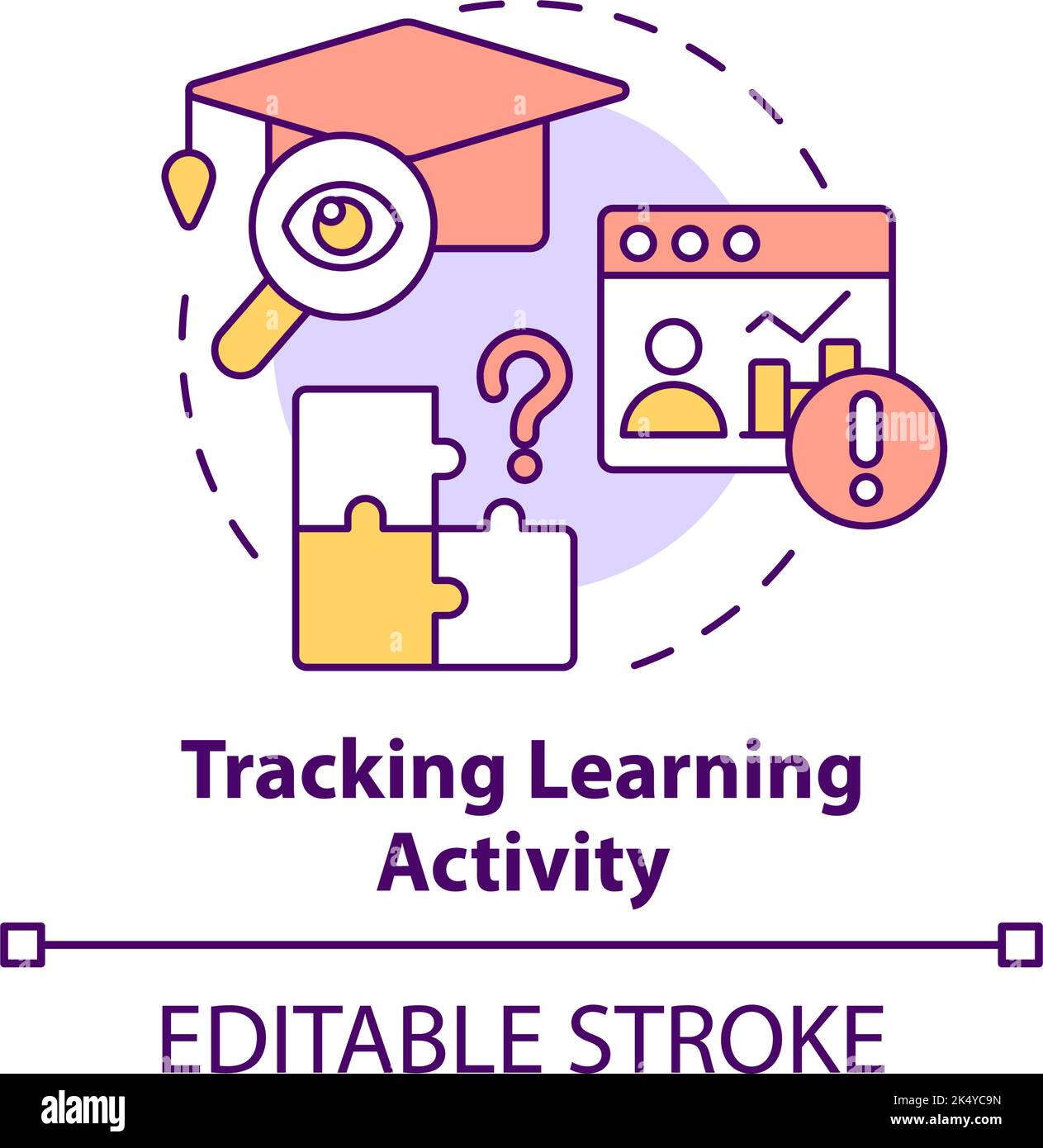 Tracking learning activity concept icon Stock Vector Image & Art - Alamy