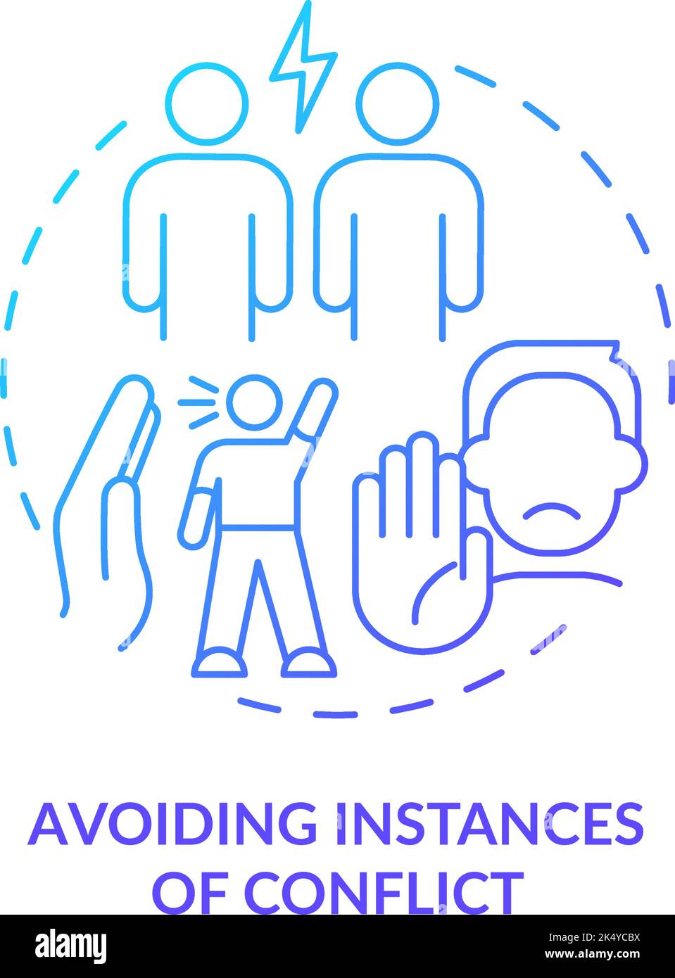 Conflict avoidance blue gradient concept icon Stock Vector Image & Art ... Conflict avoidance blue gradient concept icon Stock Vector Image & Art ...