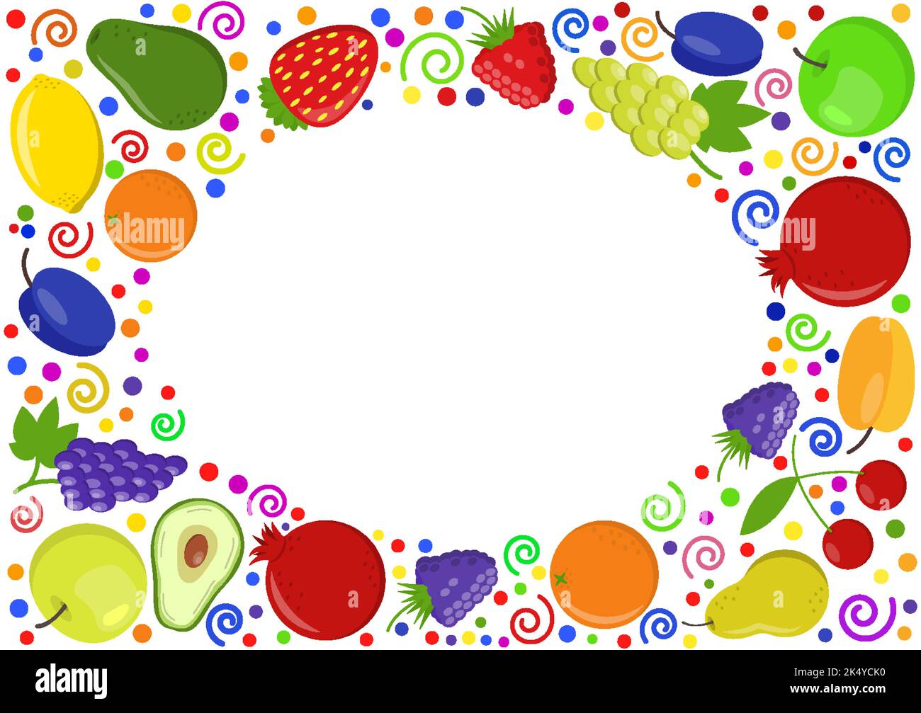 Fruit berries copy space frame. Fresh raspberry strawberry blackberry ...