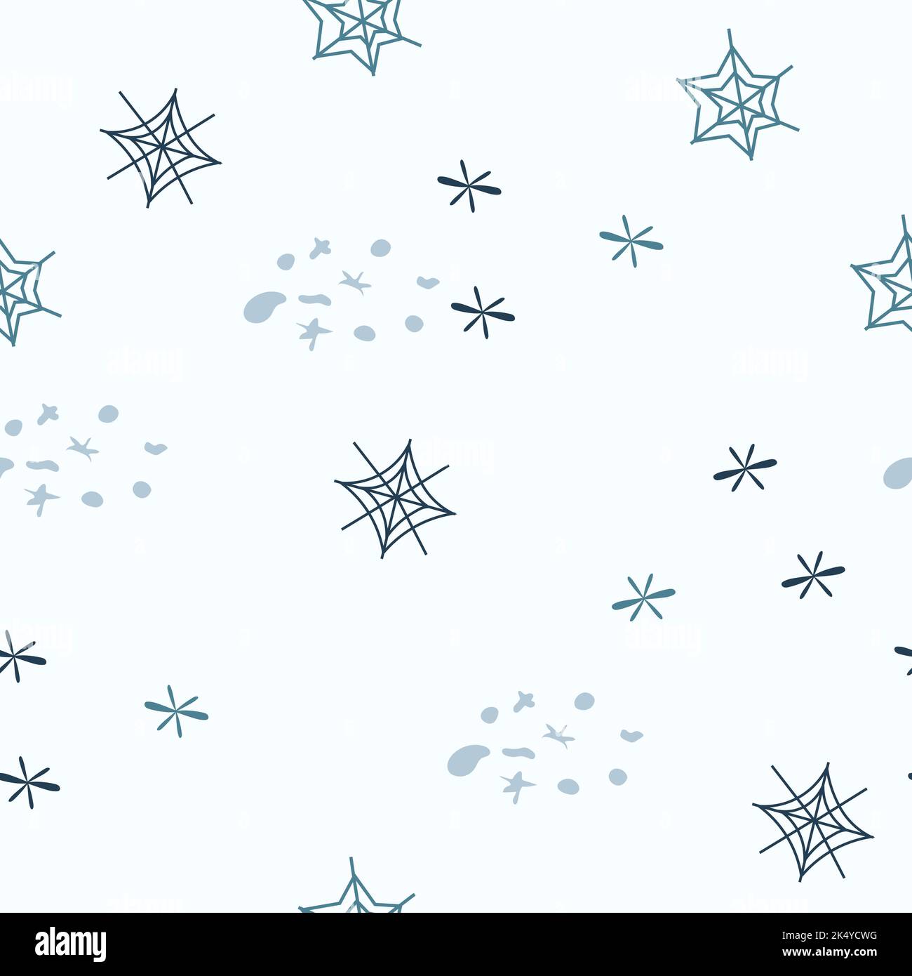 Seamless patterns with snowflakes, snow on pastel background. Magic ...