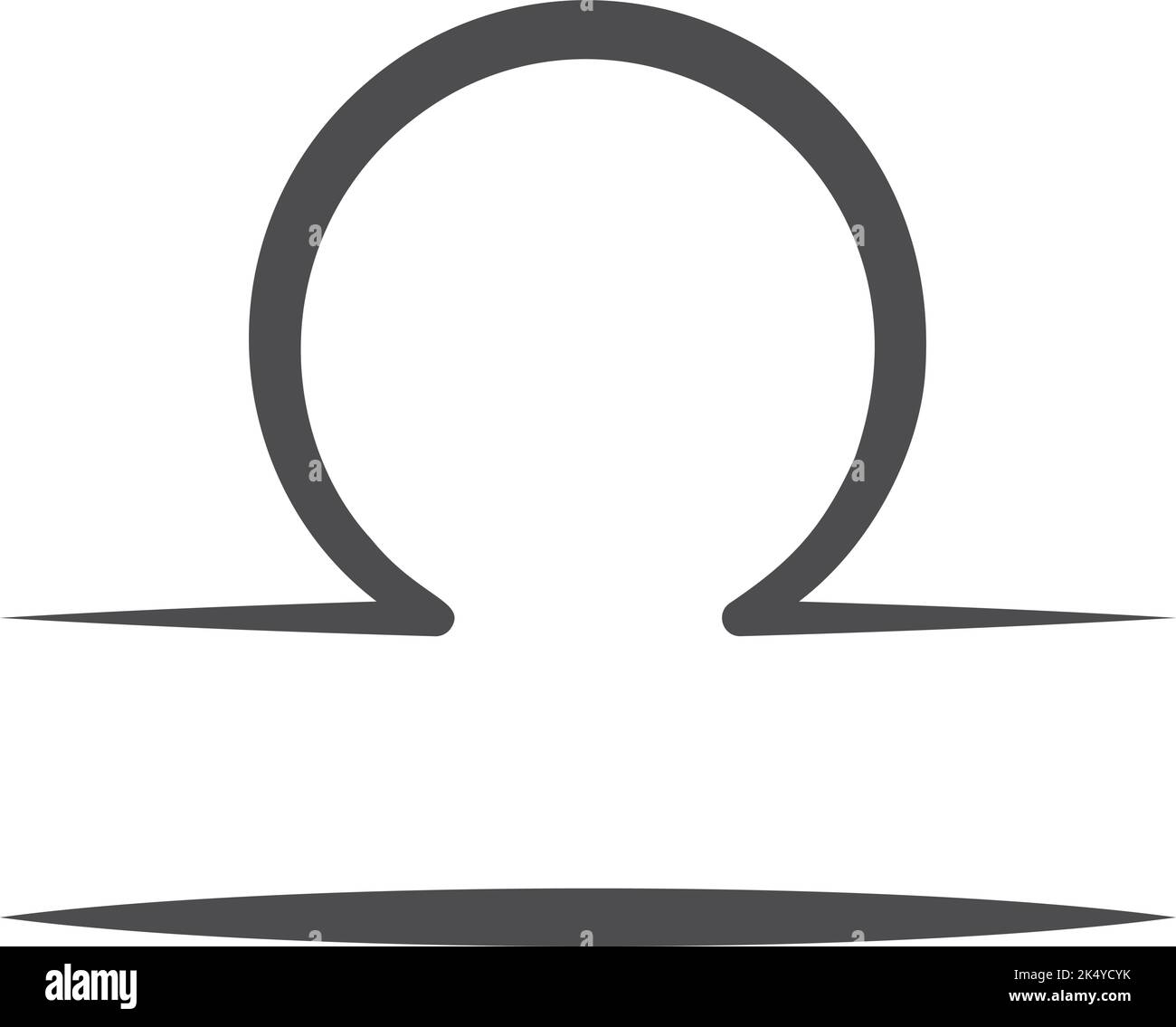 Libra sign. Zodiac scales symbol. Astrological icon Stock Vector Image ...