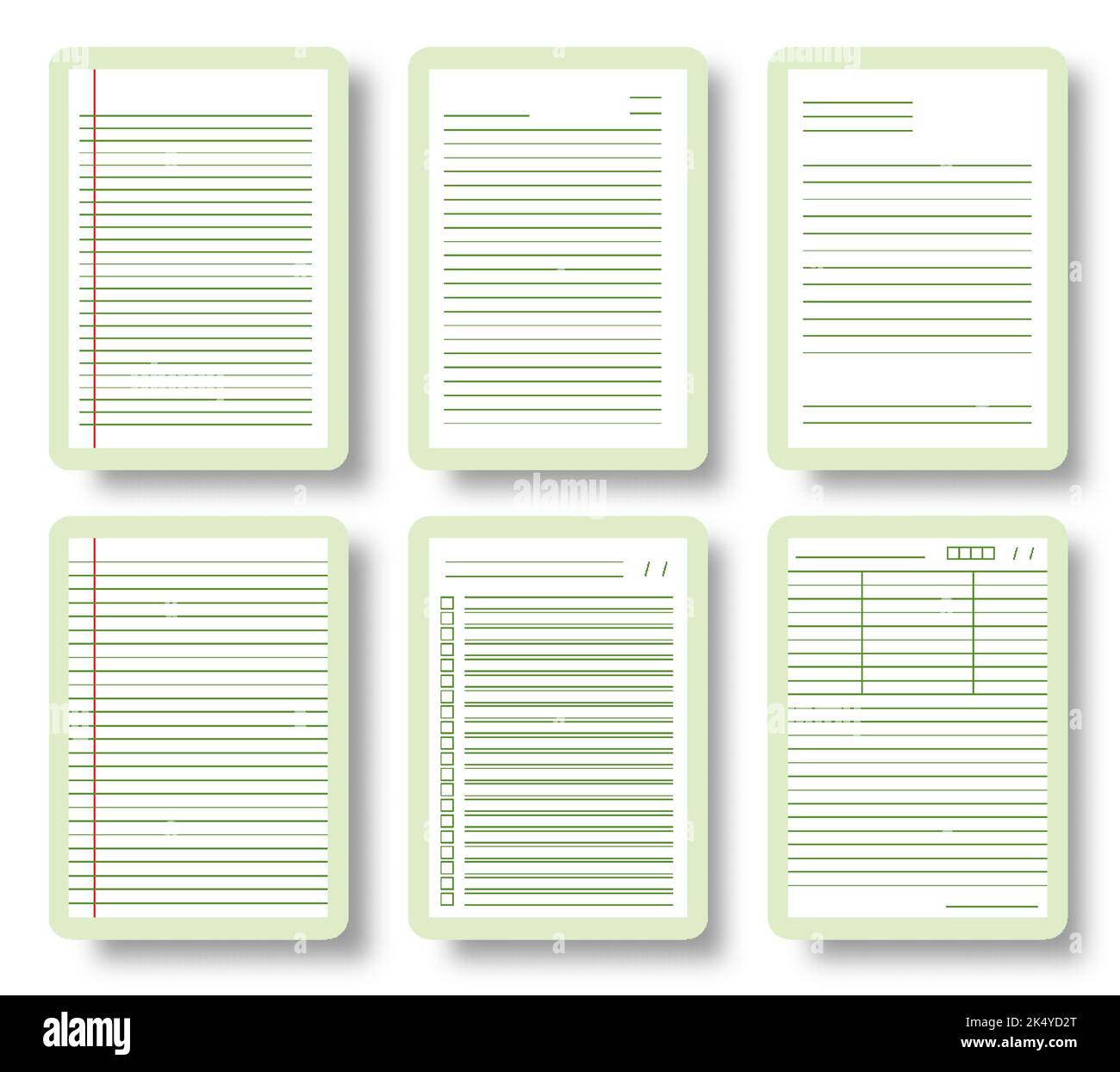 Notebook A4 blank grid square cell lined paper sheet set for school ...