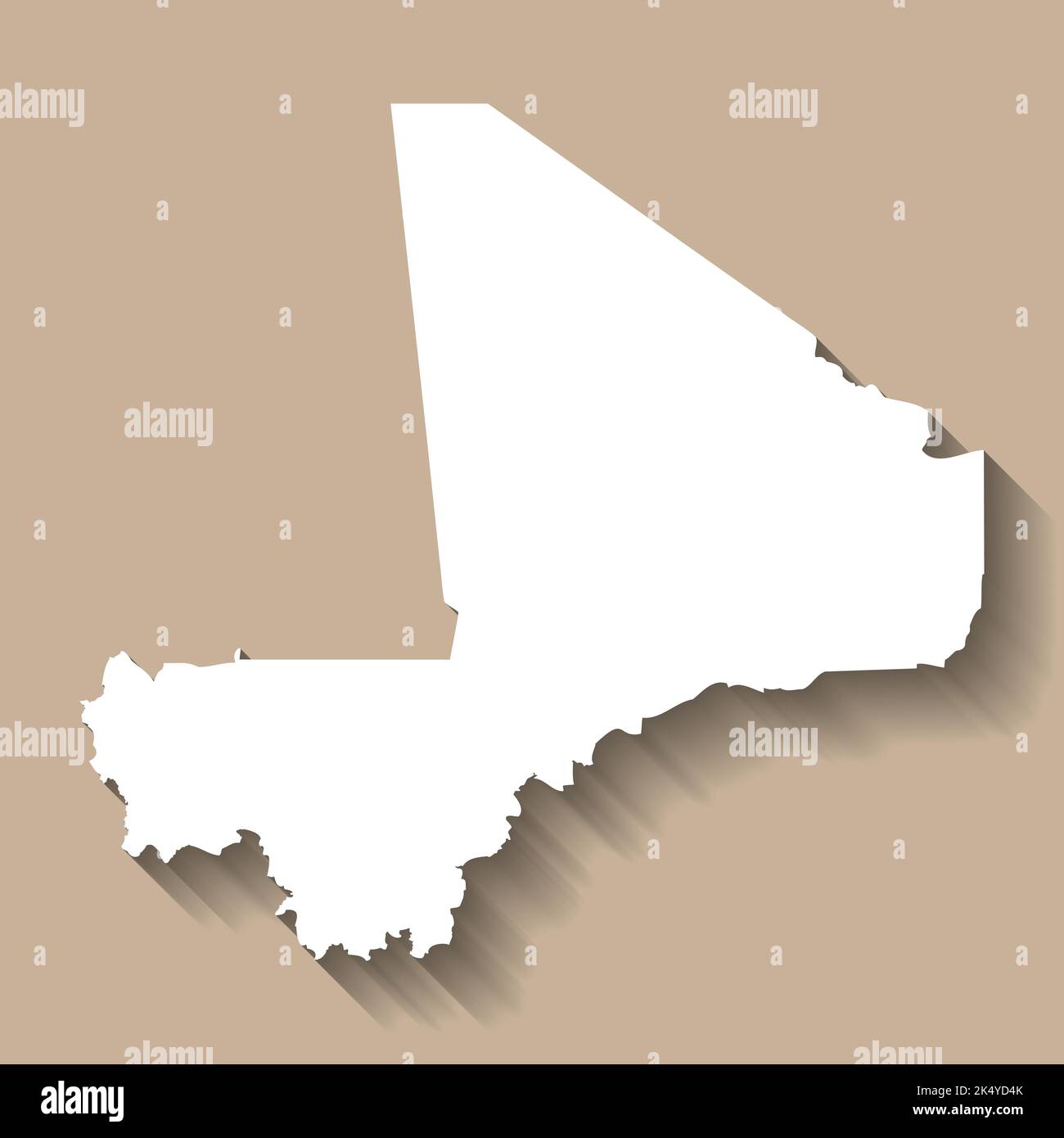 Mali Vector Country Map Silhouette Stock Vector Image And Art Alamy