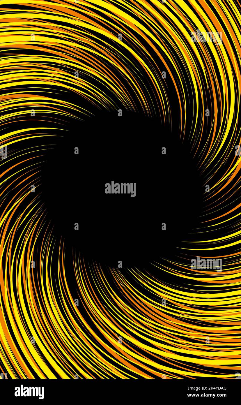 Bright yellow speed lines. Spiral motion background Stock Vector Image ...