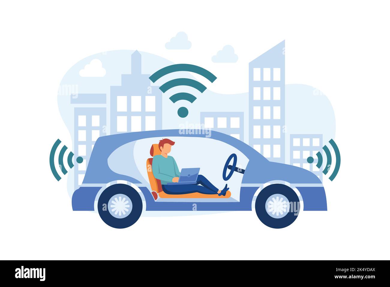 autonomous driving illustration exclusive design inspiration Stock ... autonomous driving illustration exclusive design inspiration Stock ...