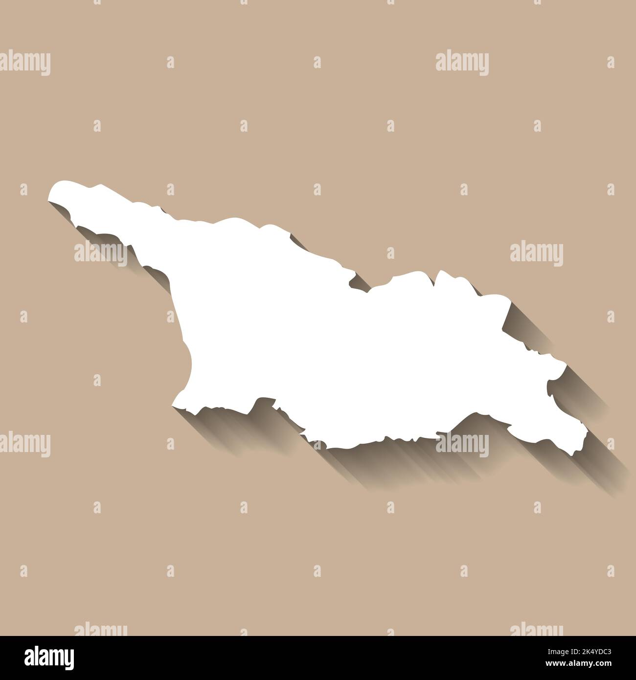 Georgia Vector Country Map Silhouette Stock Vector Image And Art Alamy