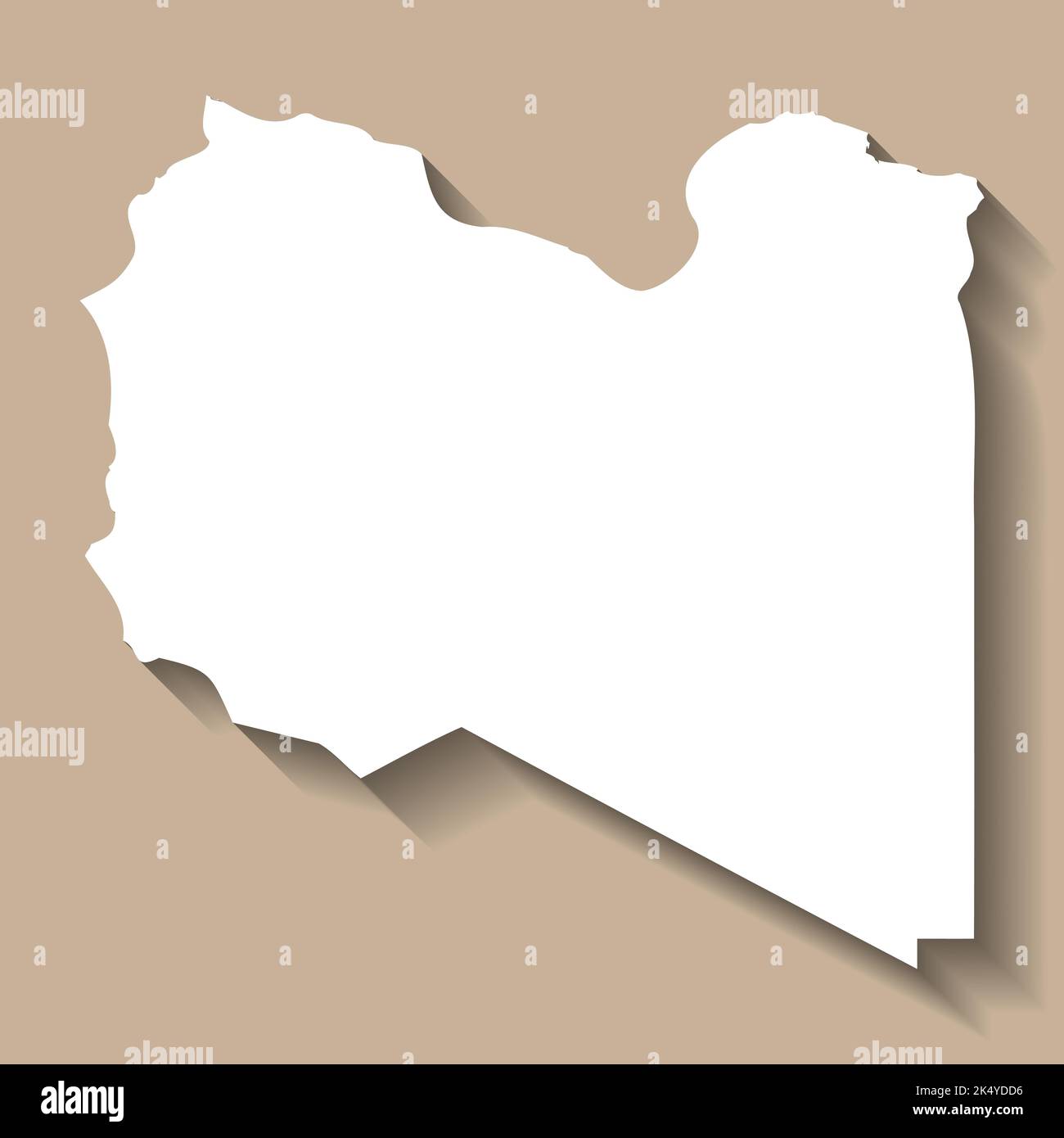Libya vector country map silhouette Stock Vector Image & Art - Alamy