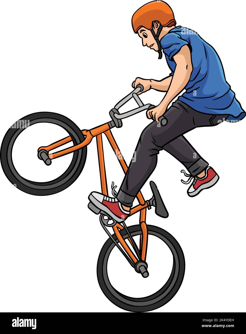BMX Rider Cartoon Colored Clipart Illustration Stock Vector Image & Art ...