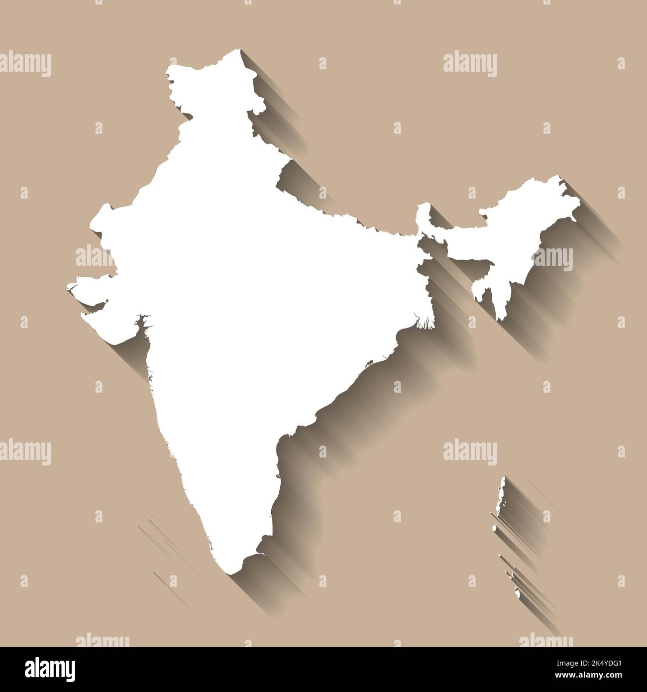 India Vector Country Map Silhouette Stock Vector Image And Art Alamy