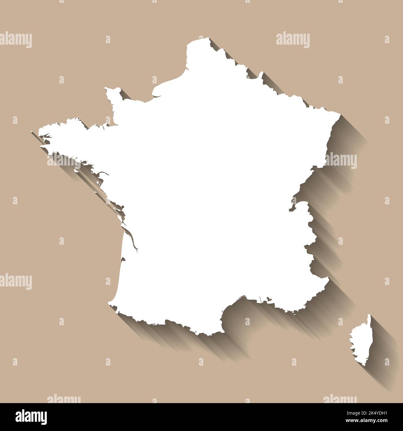 France vector country map silhouette Stock Vector Image & Art - Alamy
