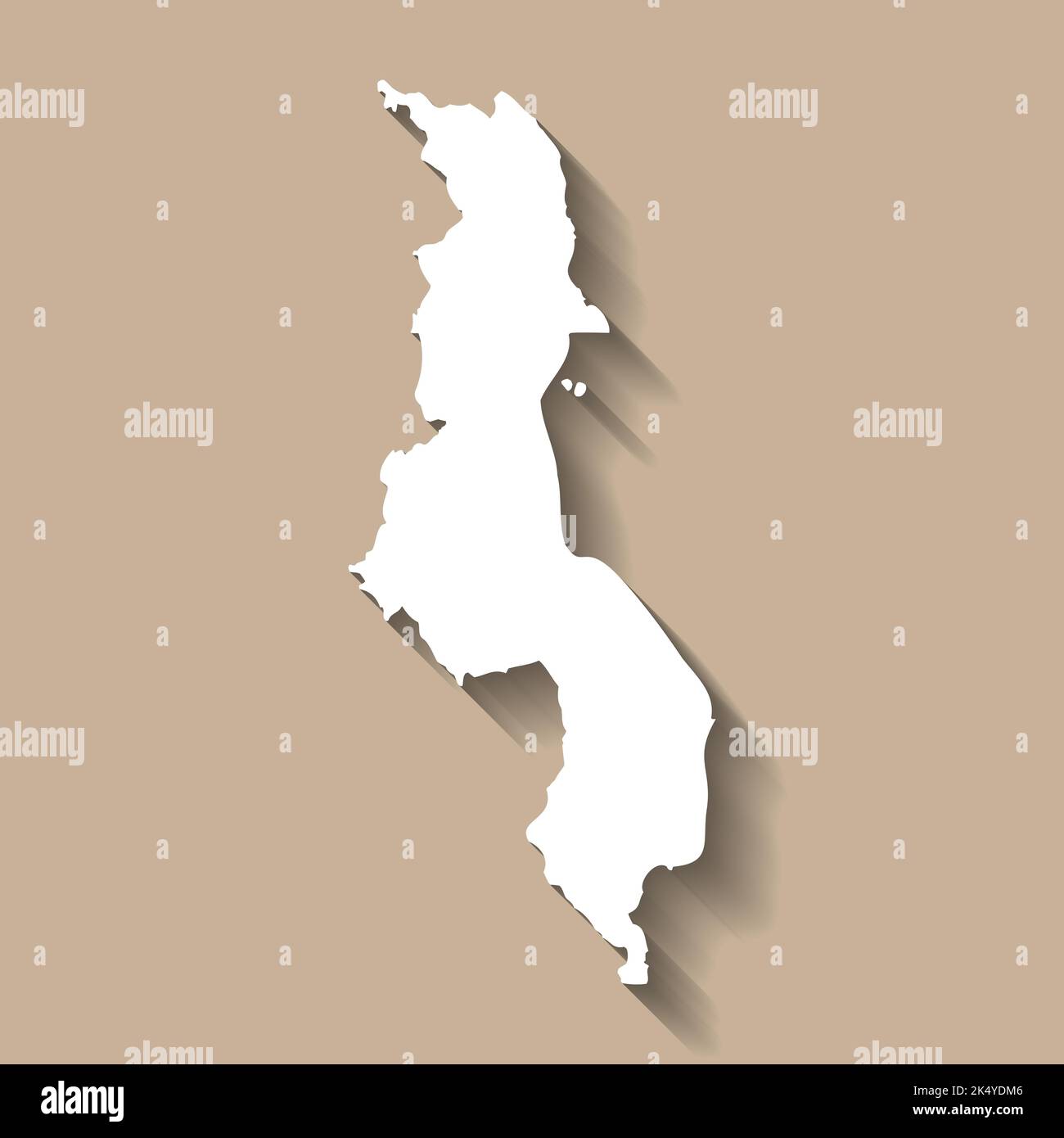 Malawi vector country map silhouette Stock Vector Image & Art - Alamy