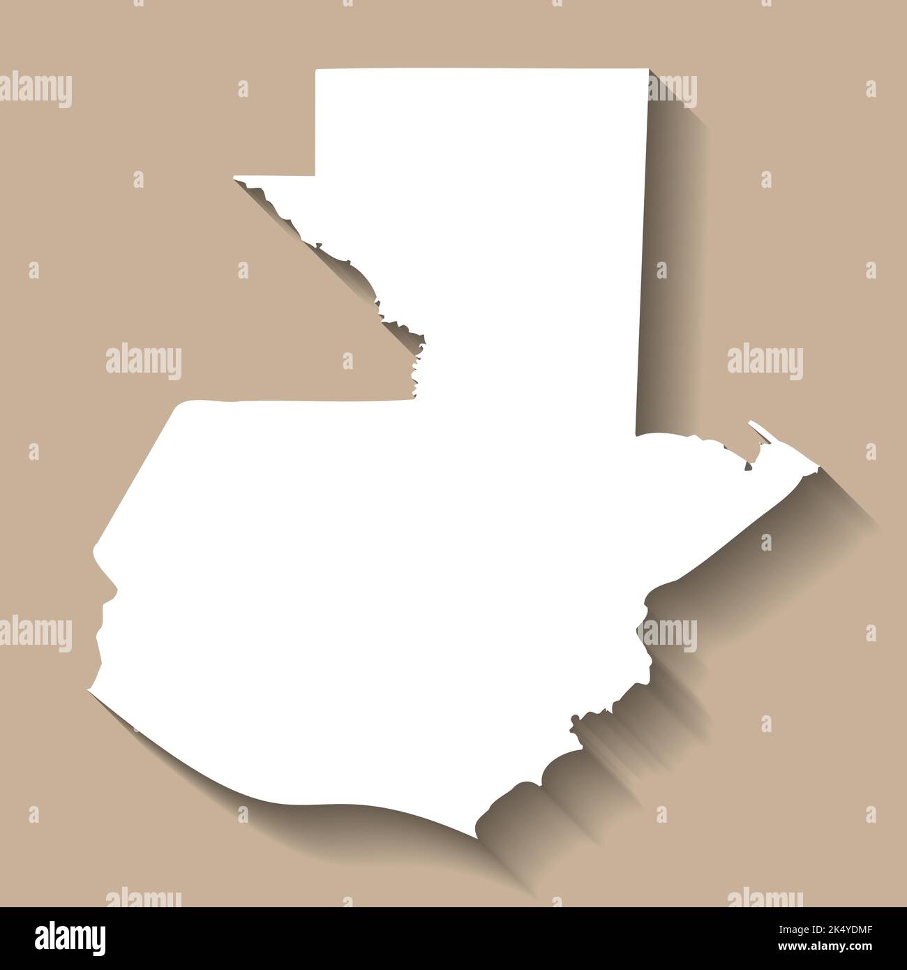 Guatemala vector country map silhouette Stock Vector Image & Art - Alamy