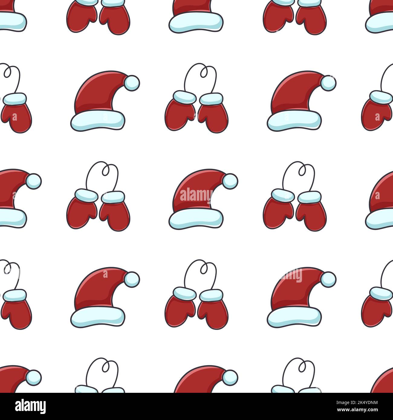 Winter hat gloves knitted Stock Vector Images - Alamy