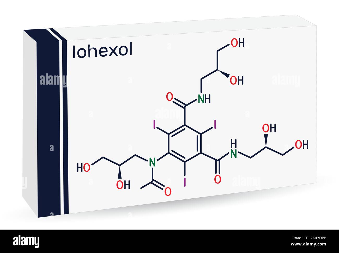 Iohexol molecule. It is contrast agent used in myelography and contrast ...