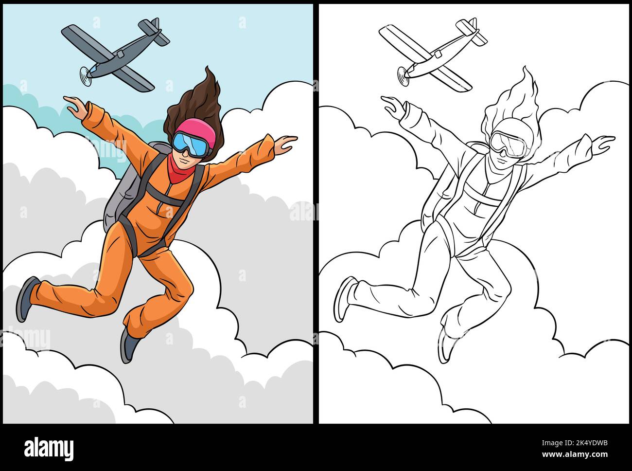 Clouds coloring page drawing for kids hi-res stock photography and ...