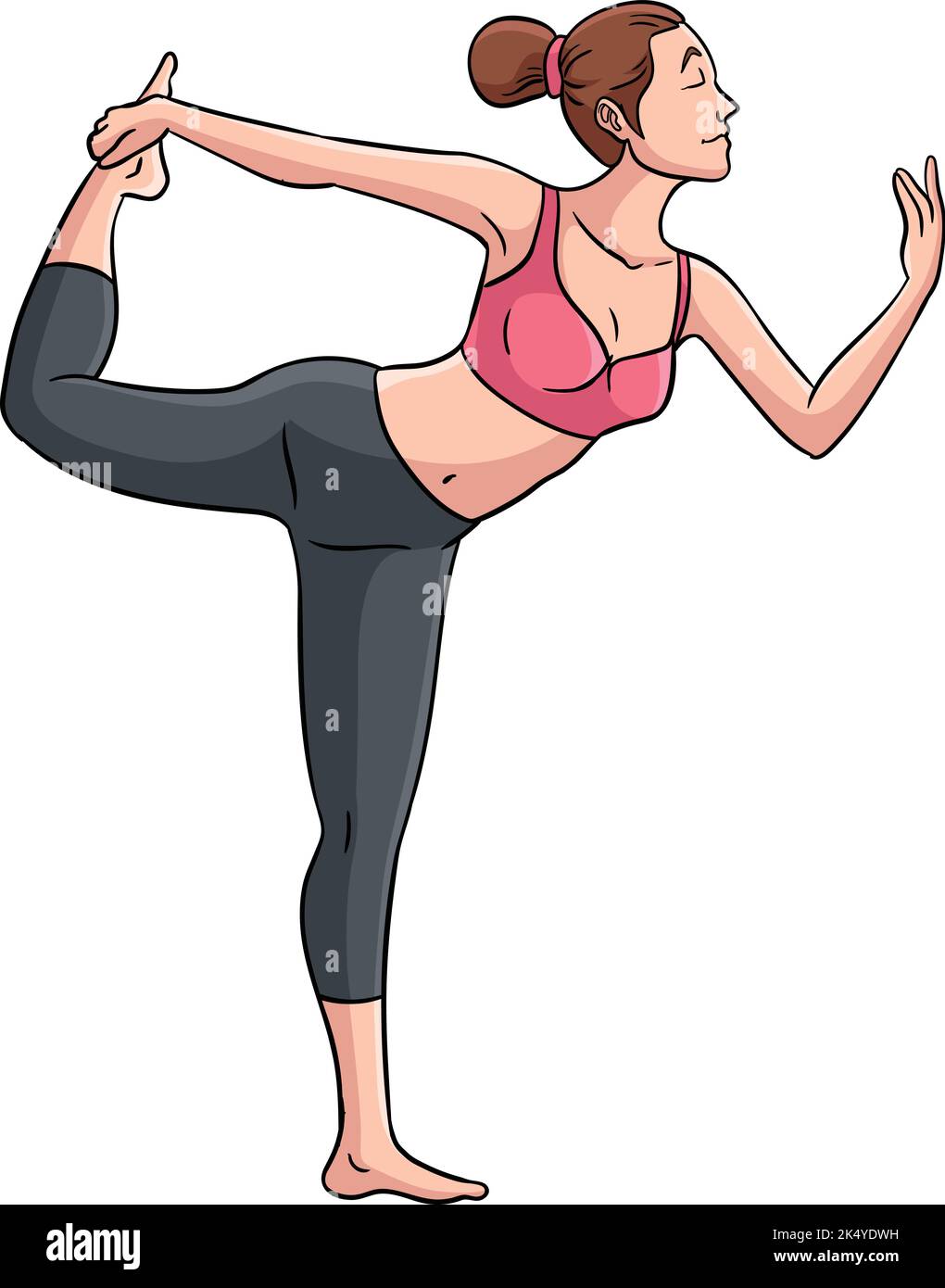 Yoga cartoon hi-res stock photography and images - Alamy