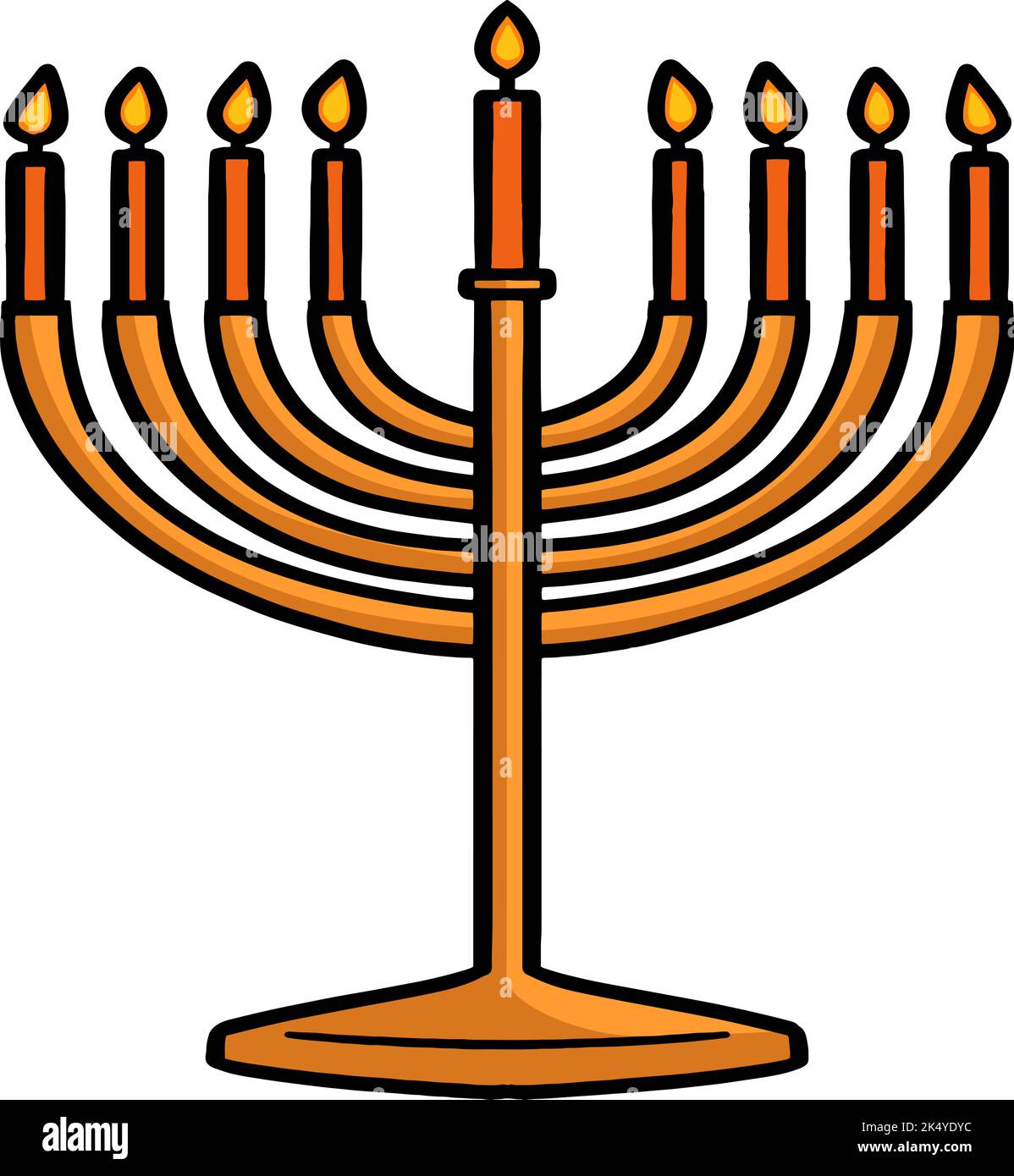 Hanukkah Menorah Cartoon Colored Clipart Stock Vector Image & Art - Alamy