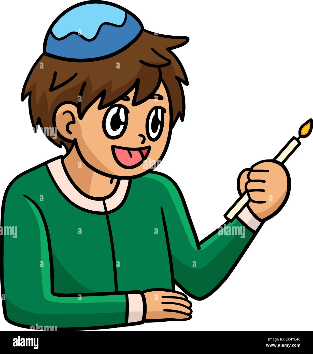 Hanukkah festival candle Stock Vector Images - Alamy