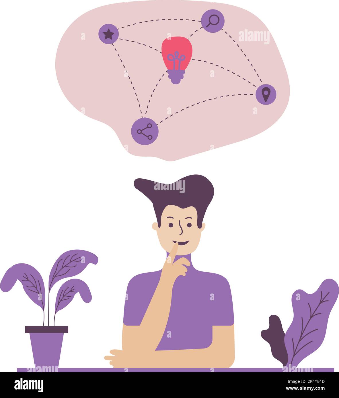 Succeeded beard businessman character thinking. Human thinking is ...