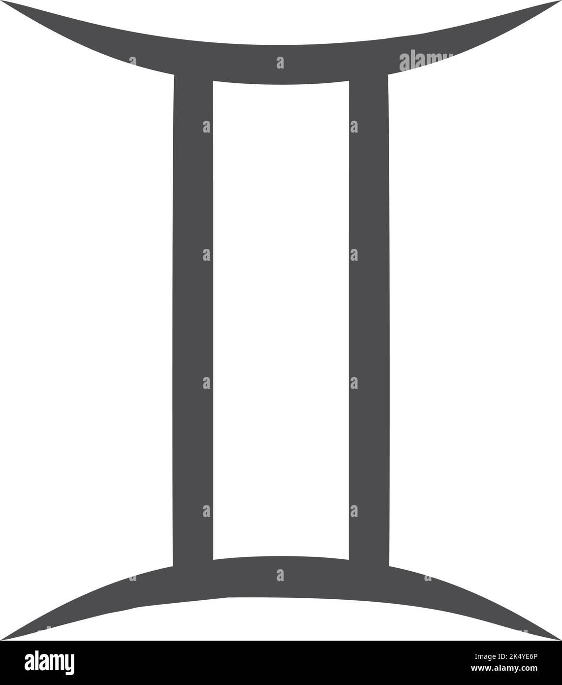 Gemini icon. Mystic twin sign. Zodiac symbol Stock Vector Image & Art ...