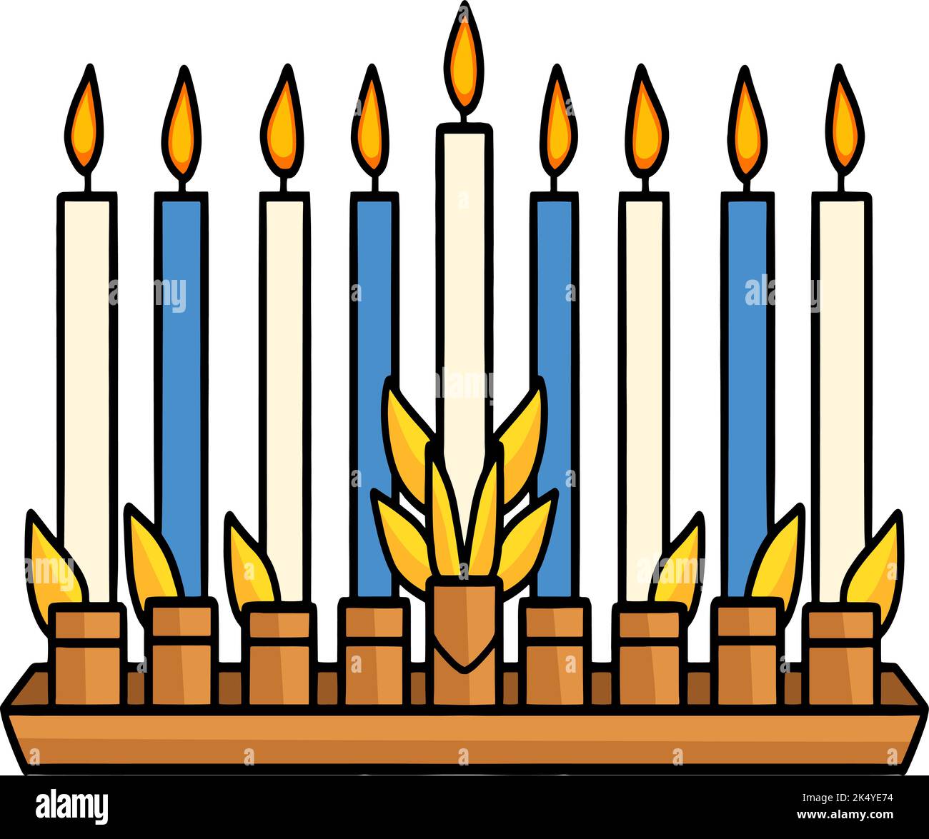 Hanukkah Menorah Cartoon Colored Clipart Stock Vector Image & Art - Alamy