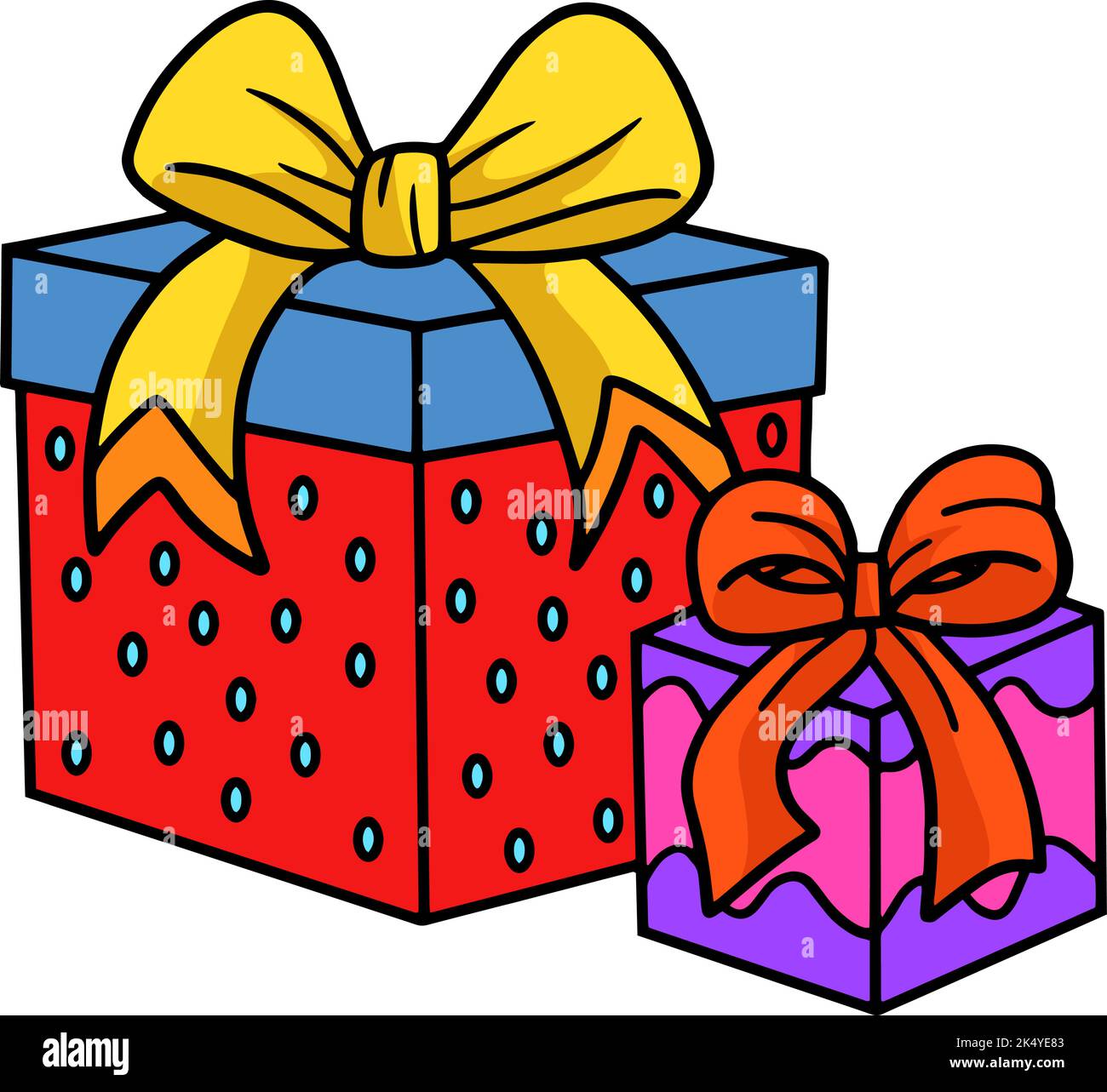 Gifts Cartoon Colored Clipart Illustration Stock Vector Image & Art - Alamy
