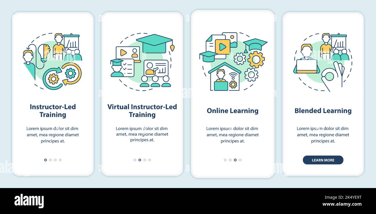 How To Organize Corporate Training Onboarding Mobile App Screen Stock Vector Image And Art Alamy