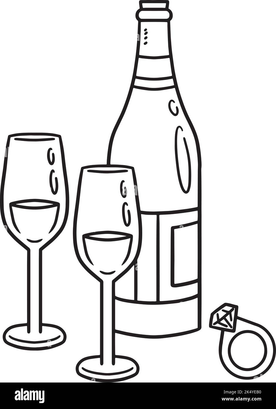 Couple glass wine Stock Vector Images - Alamy