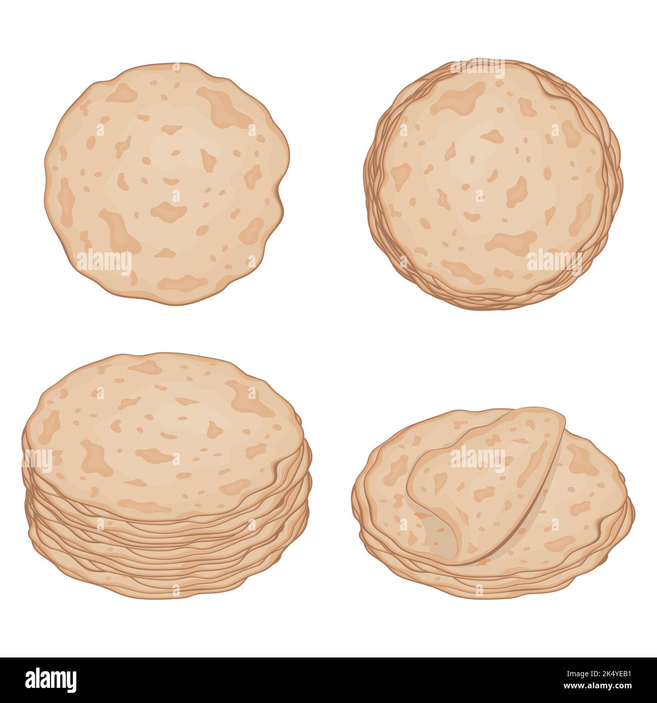 Stack of pancakes, color vector isolated cartoon-style illustration ...