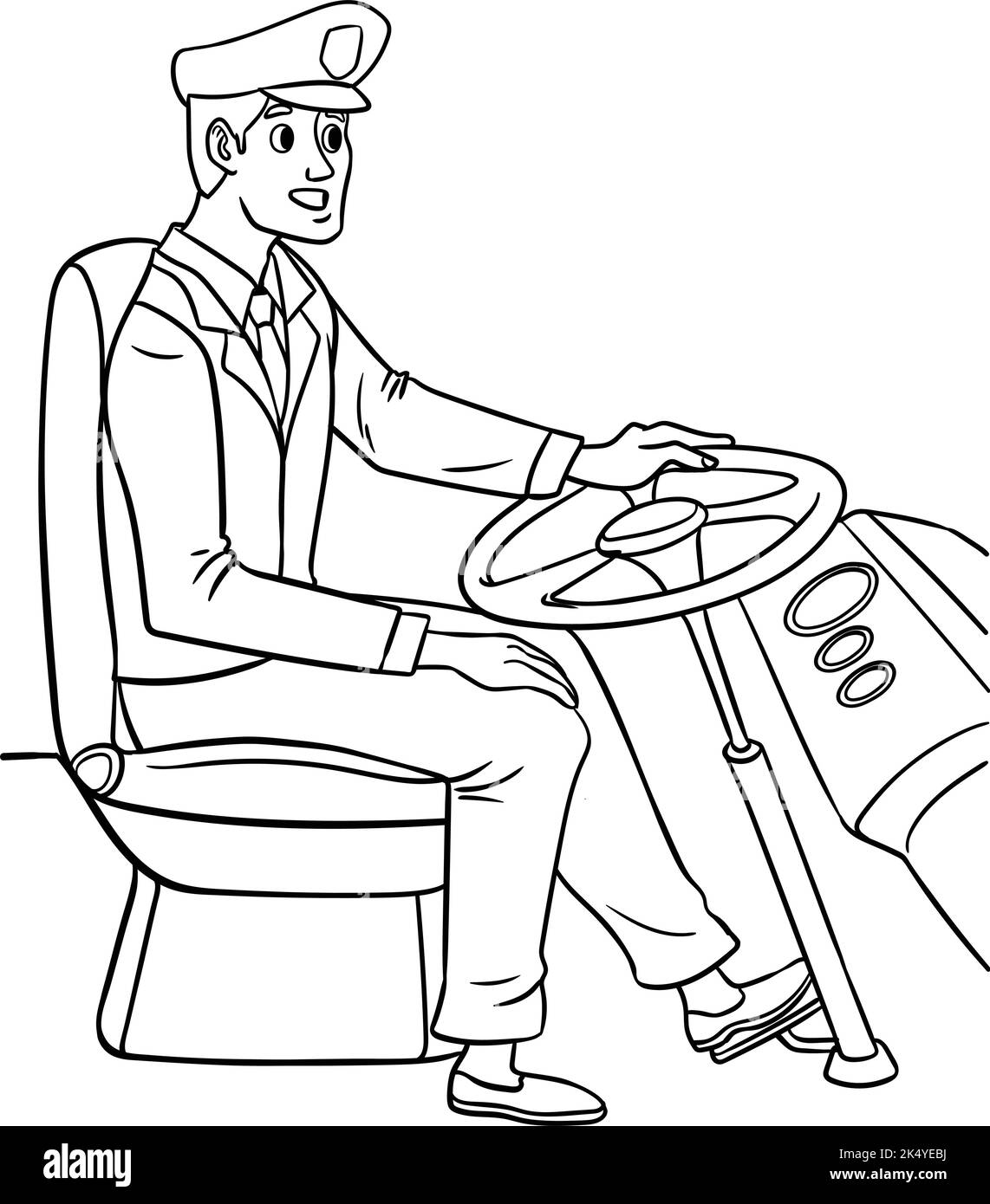 Bus Driver Clipart Black And White Bus Driver Drawing Black And White