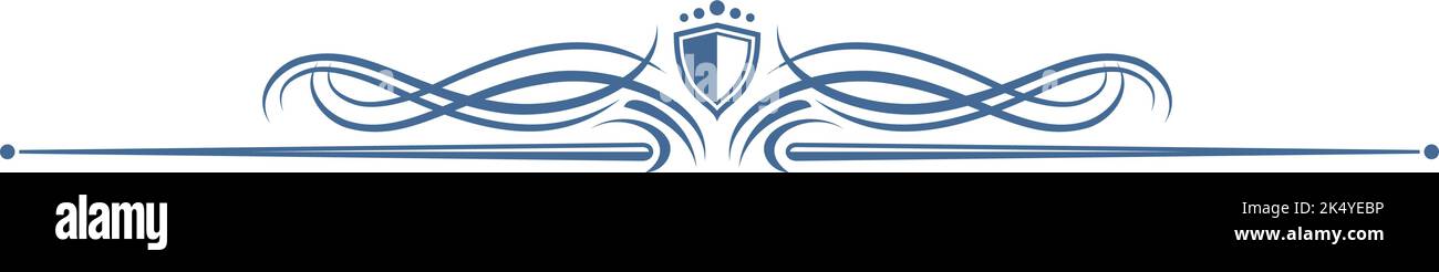 Vintage text header. Page decoration. Classic elegant border Stock ...