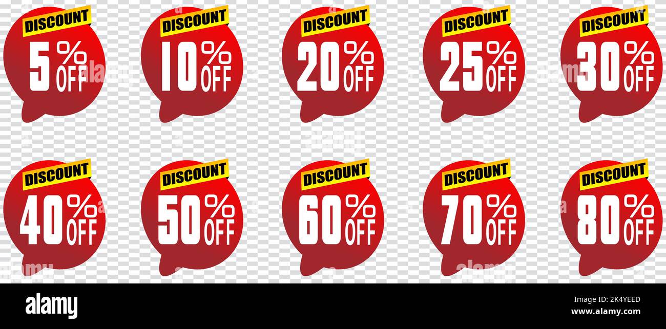 A template of discounts with percentages and an editable background ...