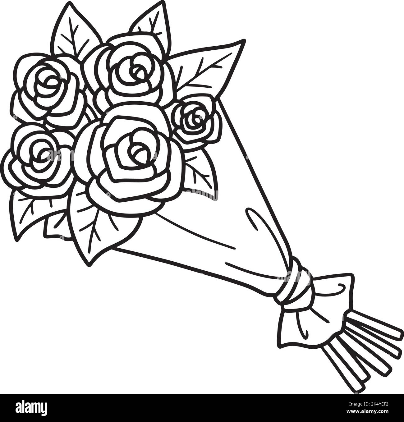 Free Flower Bouquet Coloring Page for Kids & Fun! - Printable Aesthetic