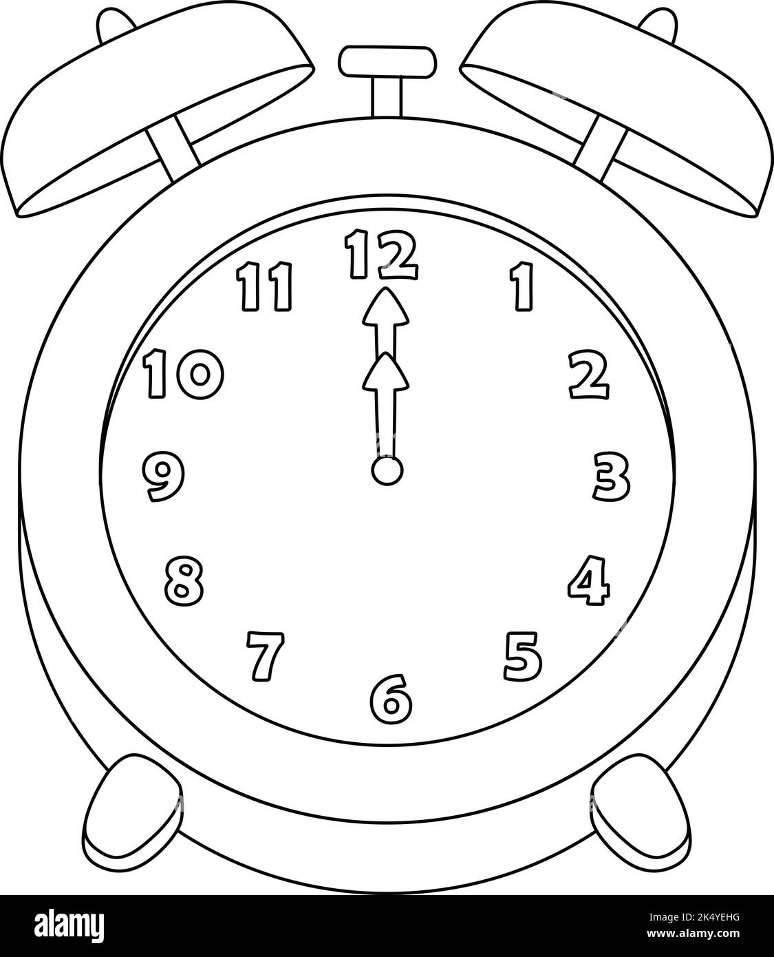 Clock Isolated Coloring Page for Kids Stock Vector Image & Art - Alamy
