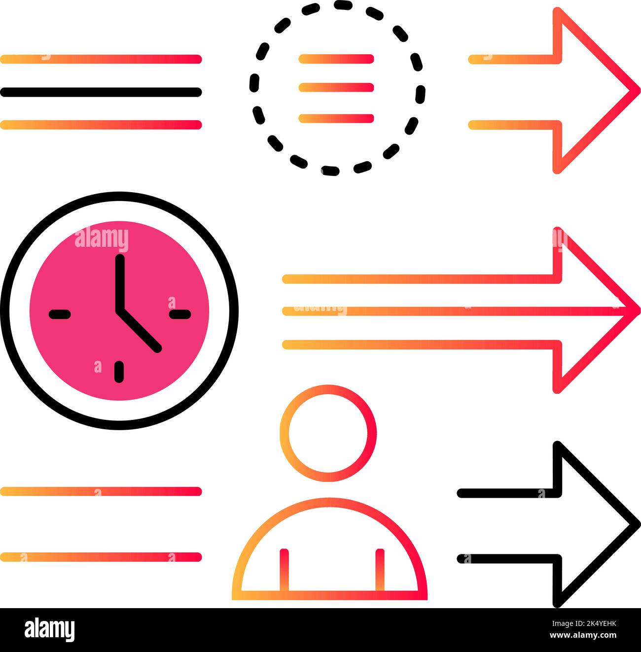 Work flow process icon time management vector Stock Vector Image & Art ...