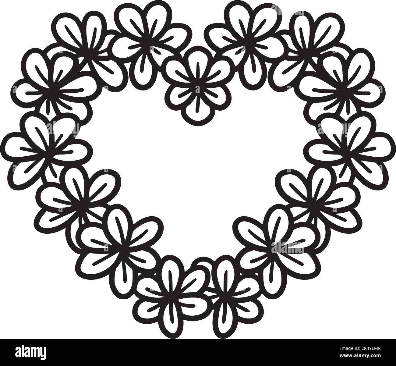 Drawings Of Hearts And Flowers Heart And Flower Graphics.ai