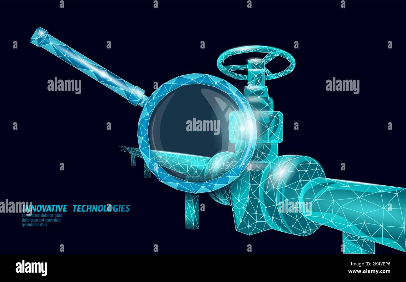 Oil pipeline low poly business concept. Finance economy polygonal ...