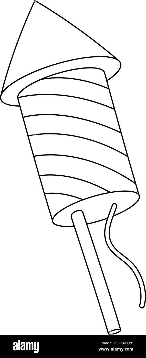 Fireworks Isolated Coloring Page for Kids Stock Vector Image & Art - Alamy