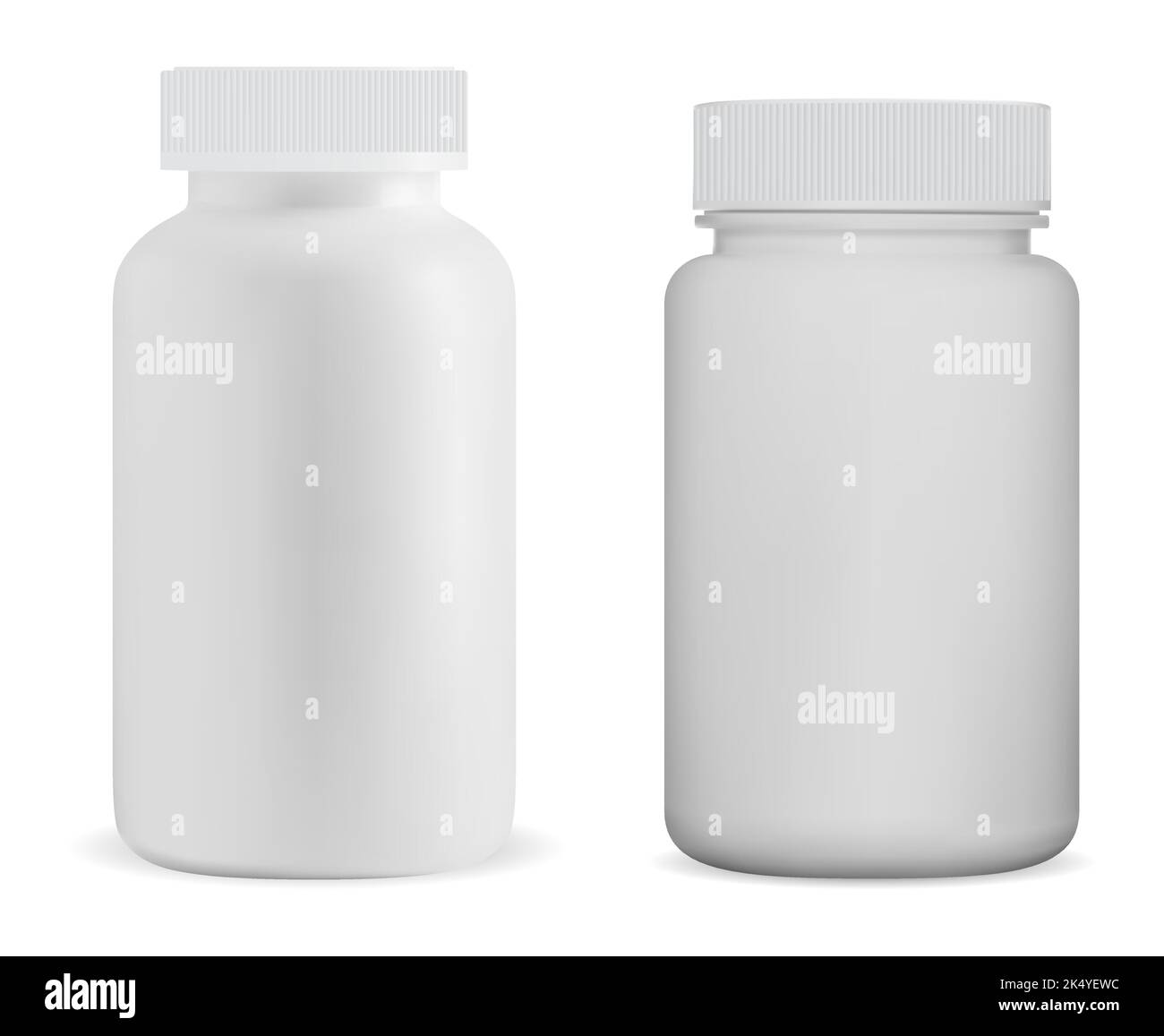 White pill bottle mockup. Medicine supplement container. Vitamine ...