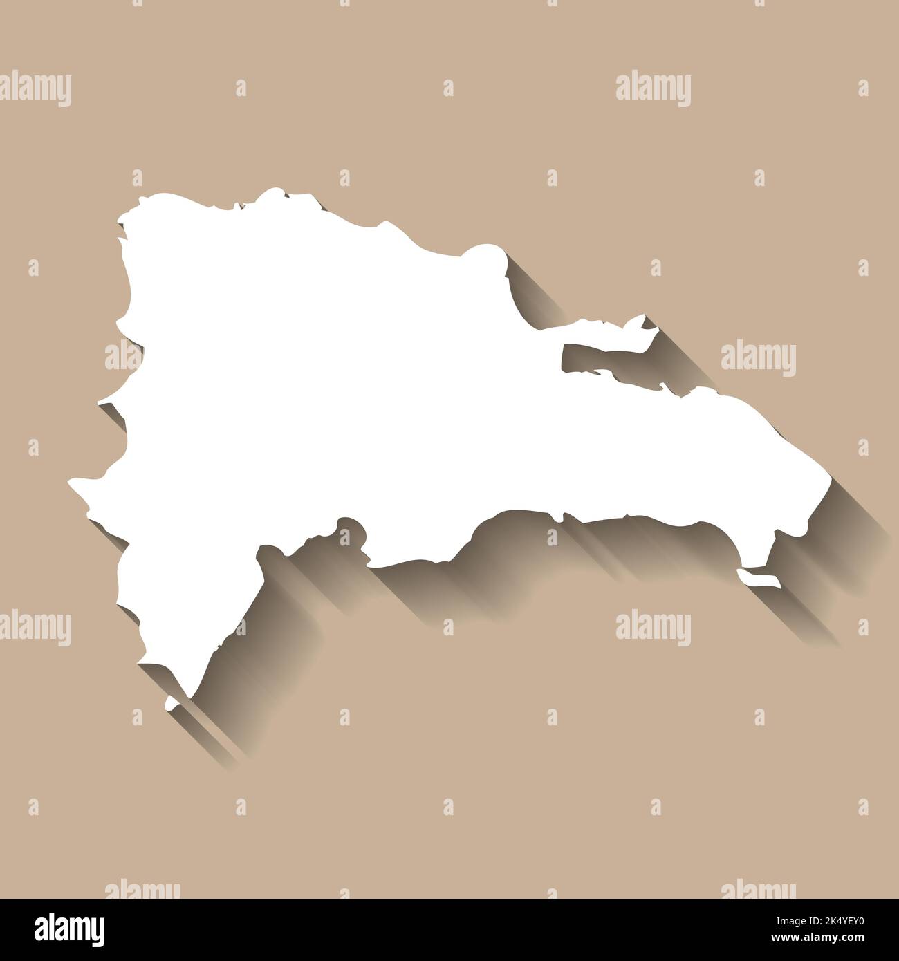 Dominican Republic vector country map silhouette Stock Vector Image ...