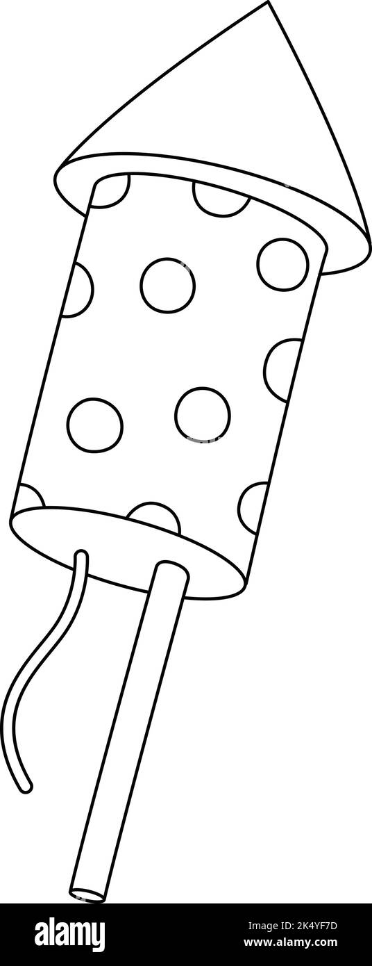 Fireworks Isolated Coloring Page for Kids Stock Vector Image & Art - Alamy