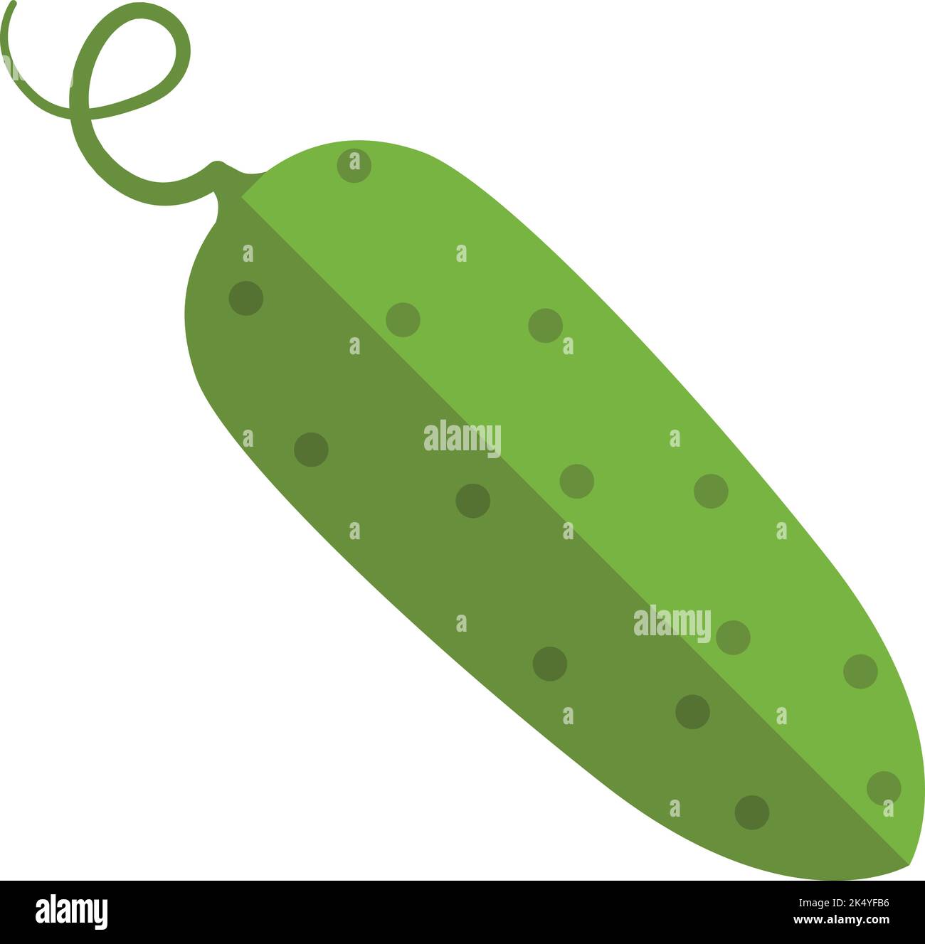 Green cucumber plant growing Stock Vector Images - Alamy