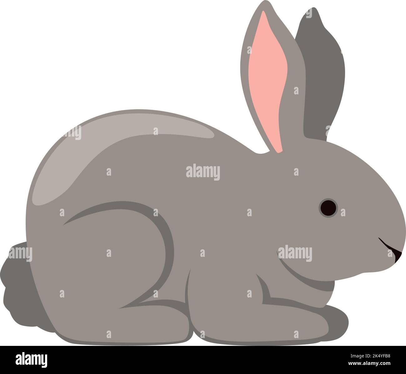 Grey little rabbit Stock Vector Images - Alamy