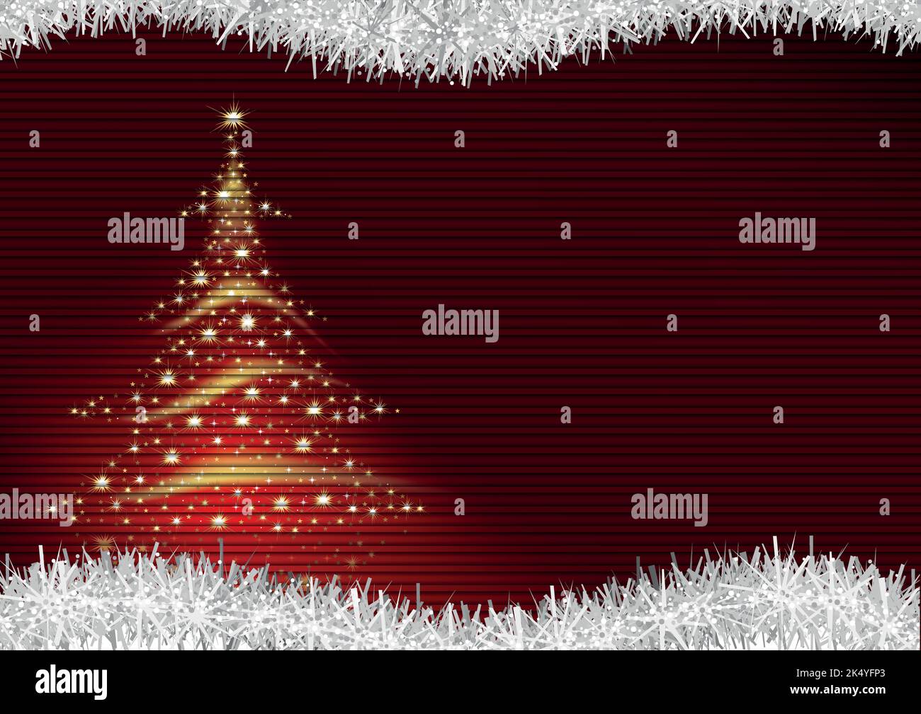 Red Christmas Background with Abstract Christmas Tree Stock Vector ...
