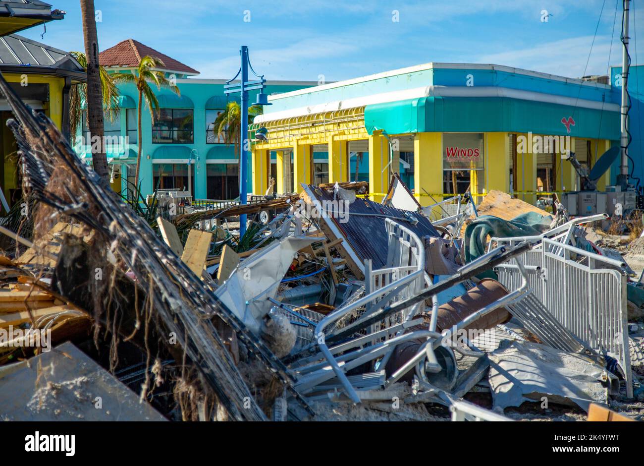 Debris remains in the aftermath of Hurricane Ian on Fort Myers Beach ...