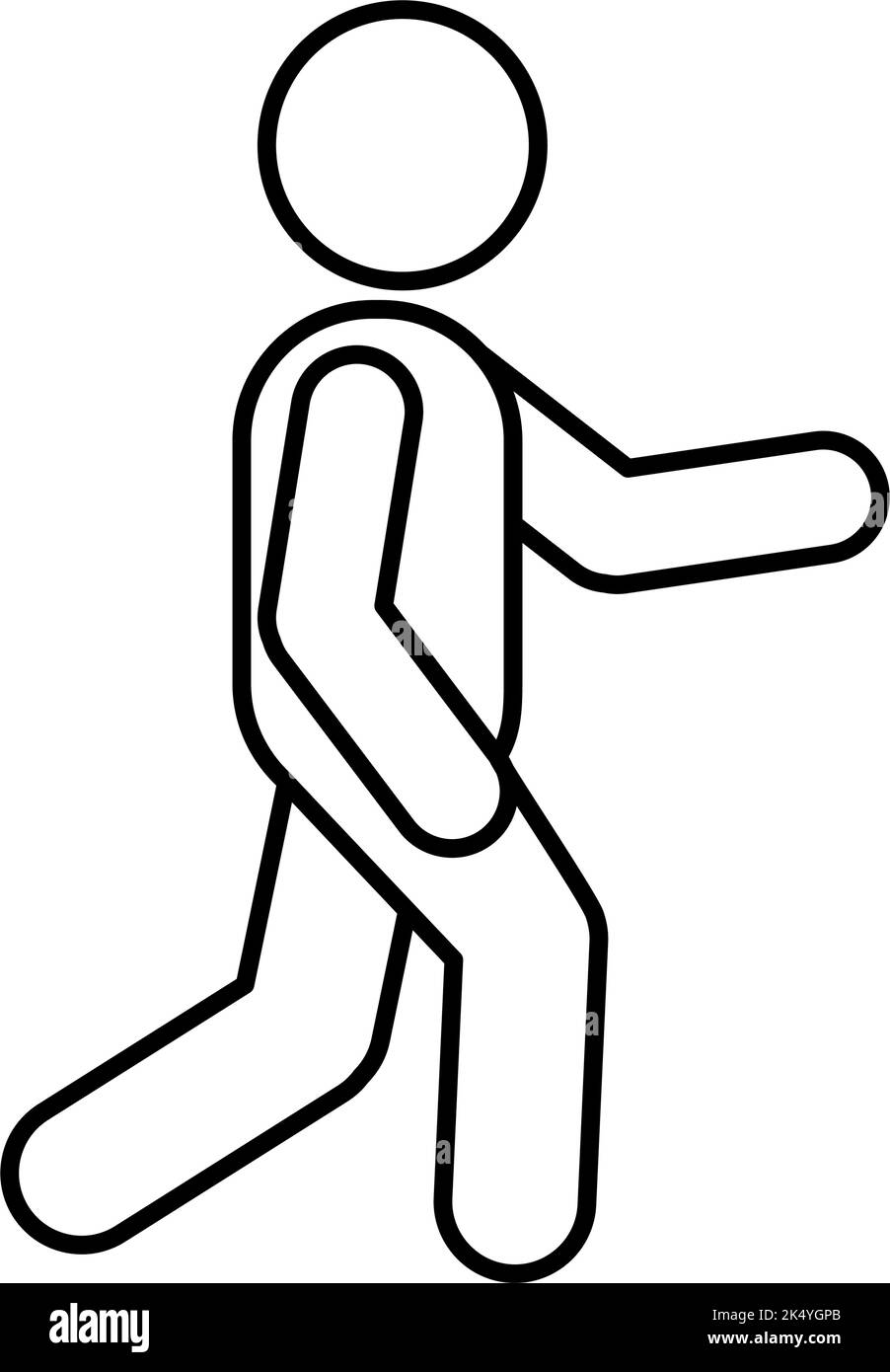 walking person linear Stock Vector Image & Art - Alamy