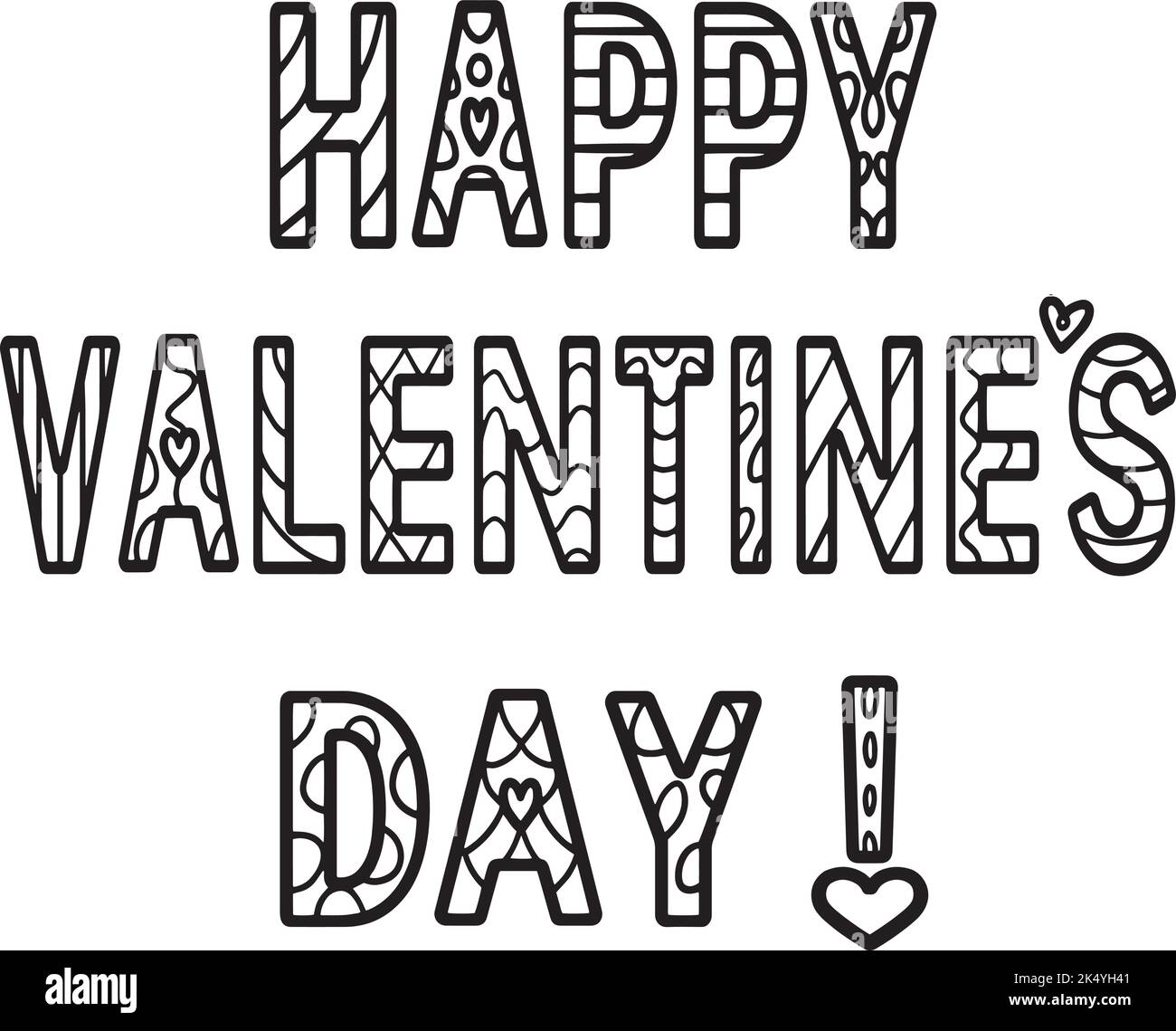 Heart frame coloring page Cut Out Stock Images & Pictures - Alamy